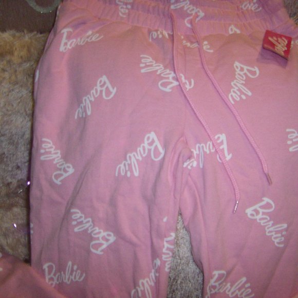 Barbie | Pants & Jumpsuits | Barbie Sweatpants Joggers Pink W All Over ...